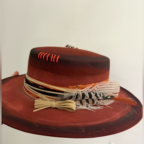 Atousa G | Accessories | Arouca G Hand Painted Hat Xl Never Worn | Poshmark